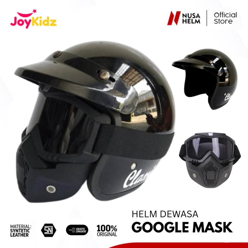 Jual Helm Retro Go0gle Mask Bogo Cewe Cowo Dewasa Remaja Balap Motor ...