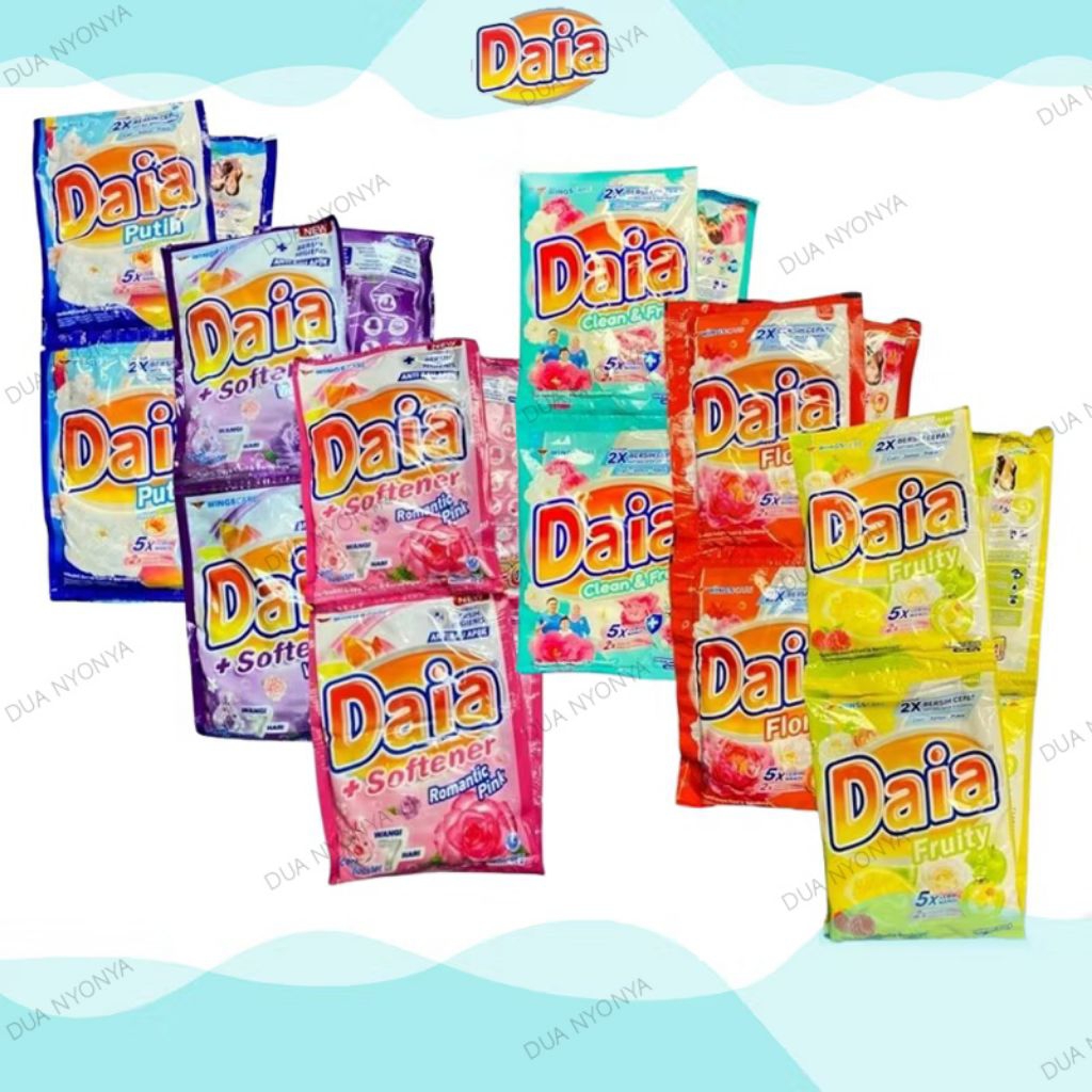 Jual Daia Detergen bubuk 47g Renceng isi 6 pcs / Deterjen sachet ...
