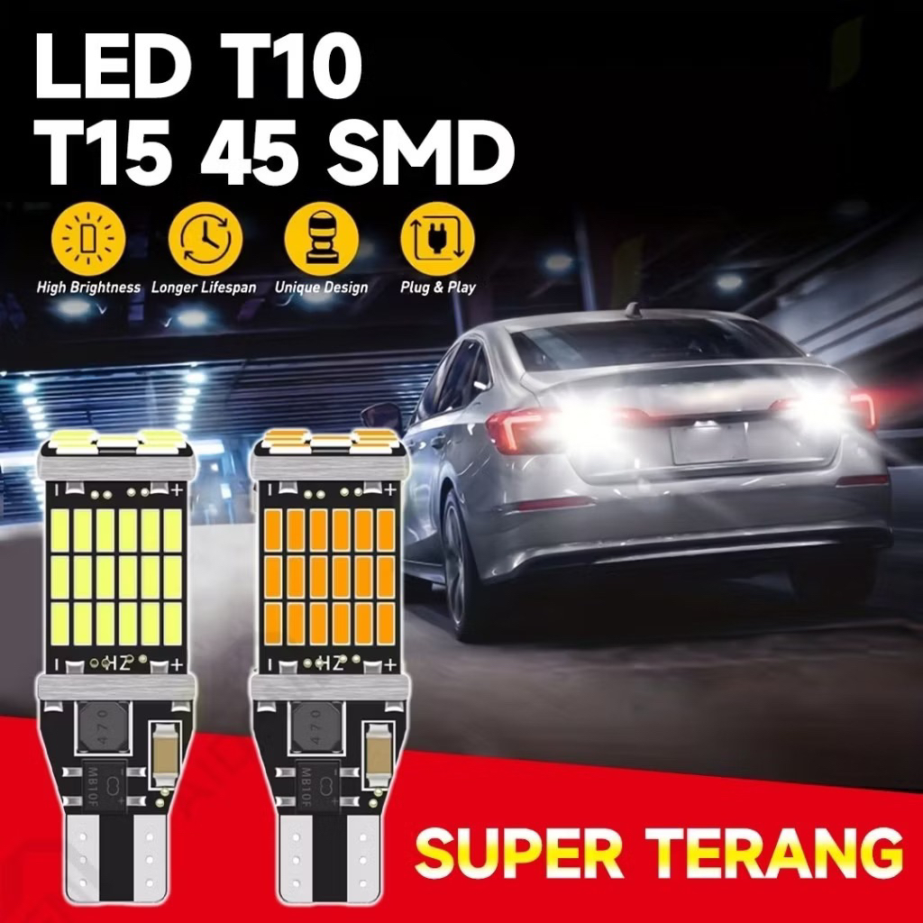 Jual Lampu Led BIJIAN T10 T15 45SMD Mobil Sein Dajjal Motor Aksesoris Murah Super Terang High ...