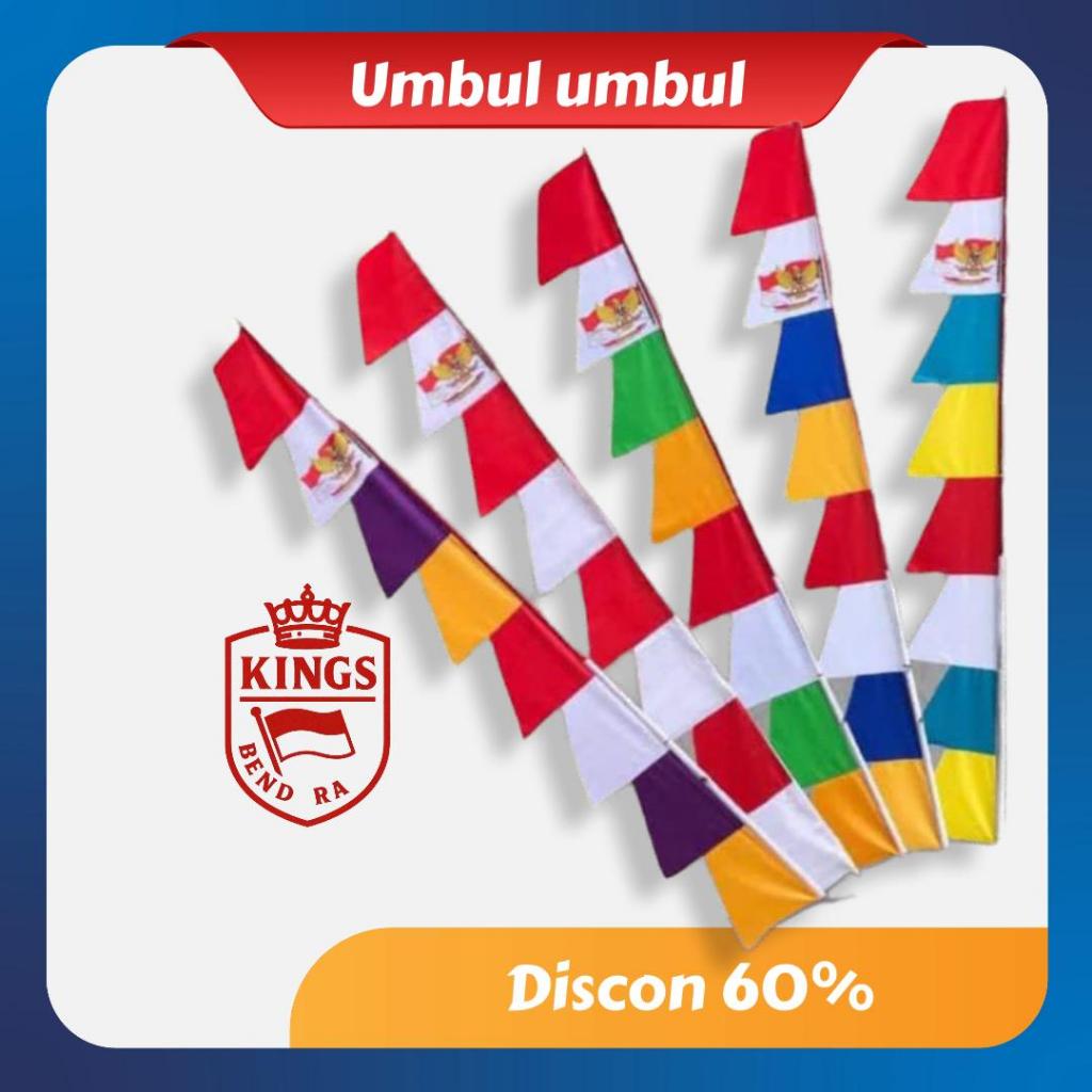 Jual Isi 20 pcs Bendera Umbul Umbul Gergaji umbul-umbul warna warni Dirgahayu Hut Kemerdekaan RI ...