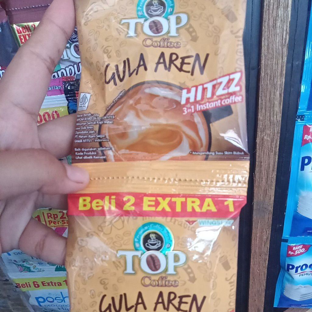 Jual TOP KOPI GULA AREN 6pcs dan ( 1 renteng 15pcs) | Shopee Indonesia
