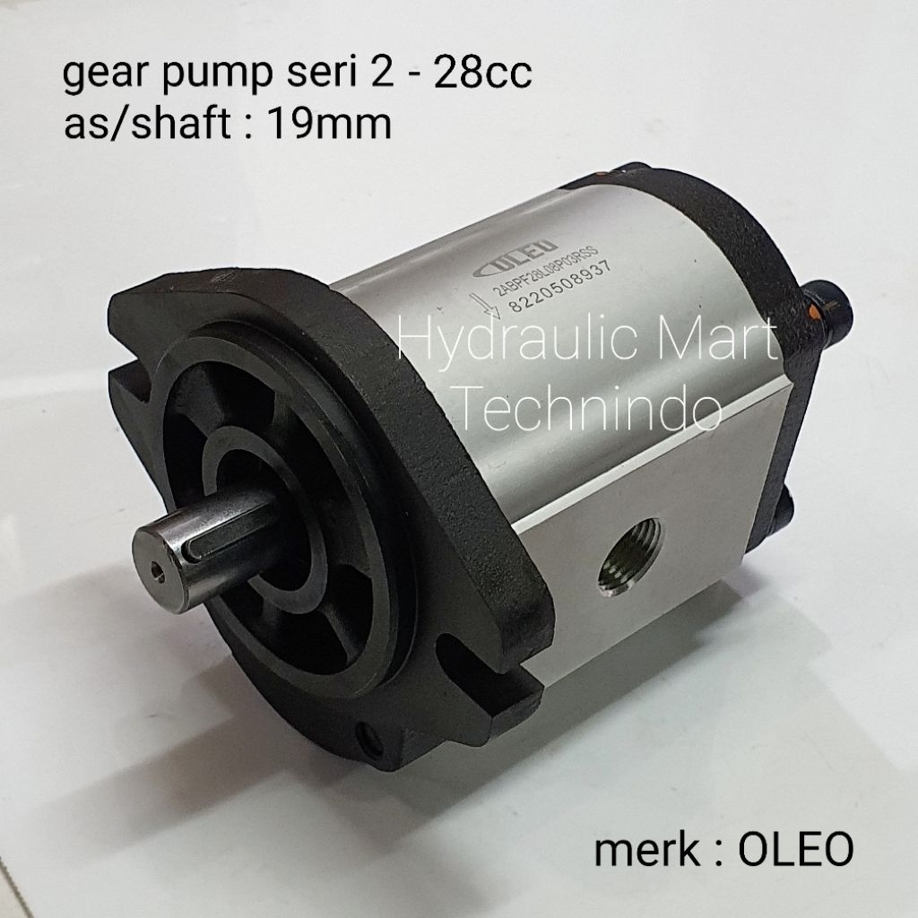 Jual pompa gearpump hydraulic 28cc as 19mm 2ABPF28L08P03RSS SAE-A brand OLEO | Shopee Indonesia