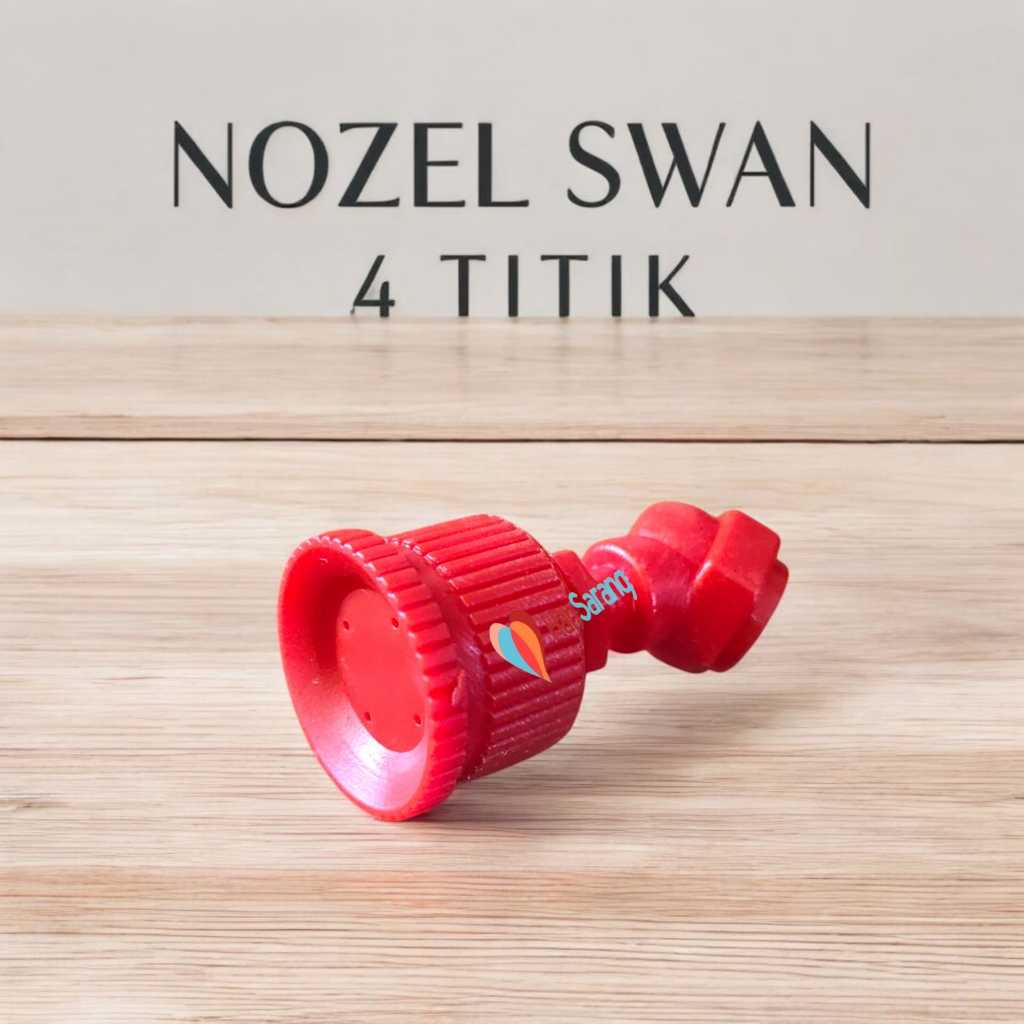Jual NOZZLE SPUYER SWAN 4 TITIK LUBANG PLASTIK MERAH NOSEL SPRAYER 1 ...