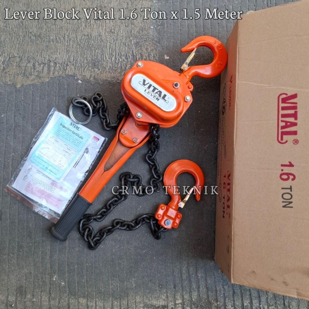 Jual Manual Lever Block 1.6 Ton x 1.5 Meter Vital Alat Angkut Barang ...