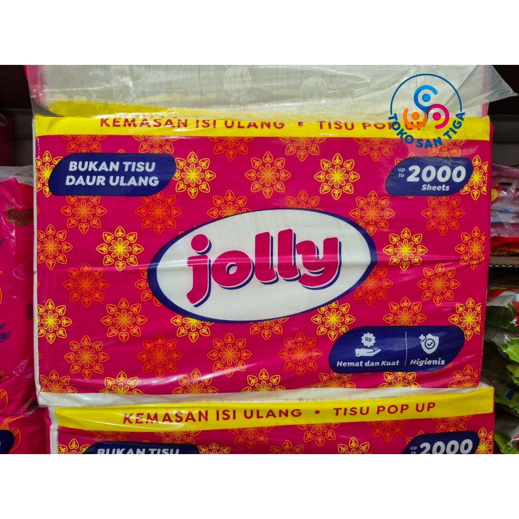 Jual Jolly Tissue 1 kg Potong Dua/Tissue pop up kemasan isi ulang ...