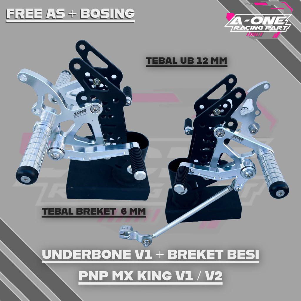 Jual Footstep Underbone V1 Set Breket Besi Hitam PNP MX KING Original A ...