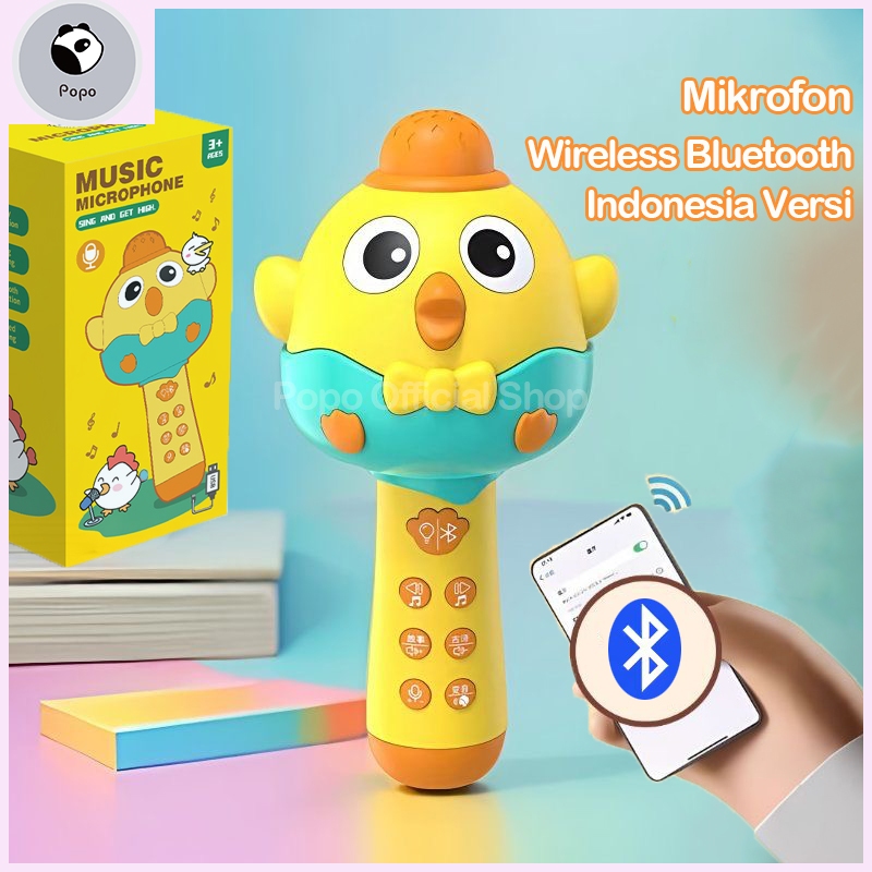 Jual Mainan Mikrofon Edukasi Anak Microphone Mic Wireless Bluetooth ...