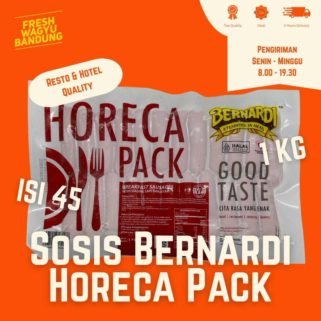 Jual BERNARDI HORECA PACK SOSIS COCKTAIL SAPI BREAKFAST HALAL VP 1KG | Shopee Indonesia