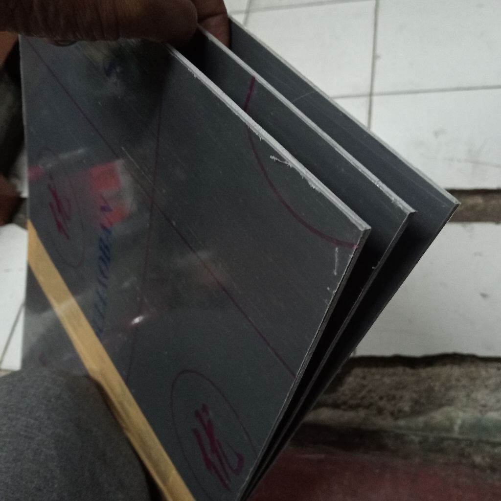 Jual plat PVC 3mm ukuran 10cm x 50cm plat PVC abu abu | Shopee Indonesia
