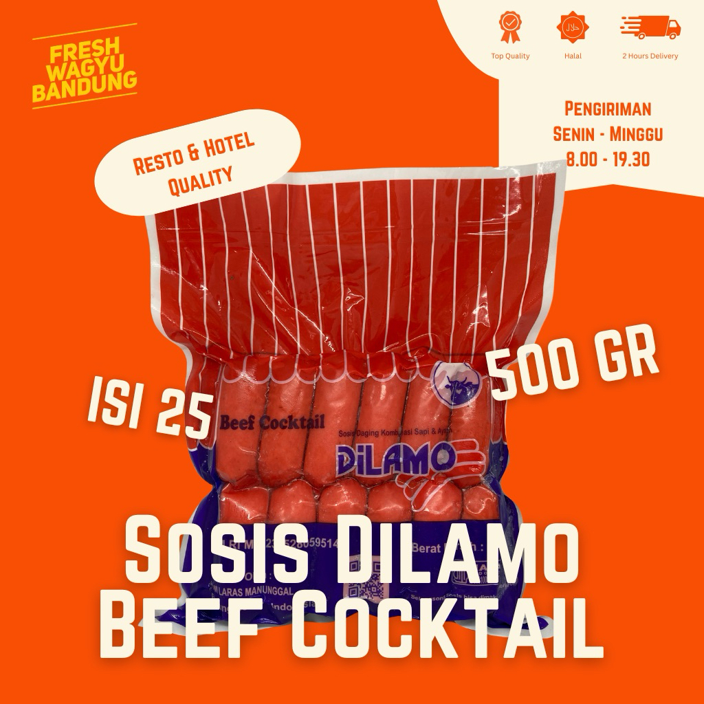 Jual DILAMO BEEF COCKTAIL SOSIS SAPI HALAL PREMIUM 500g | Shopee Indonesia