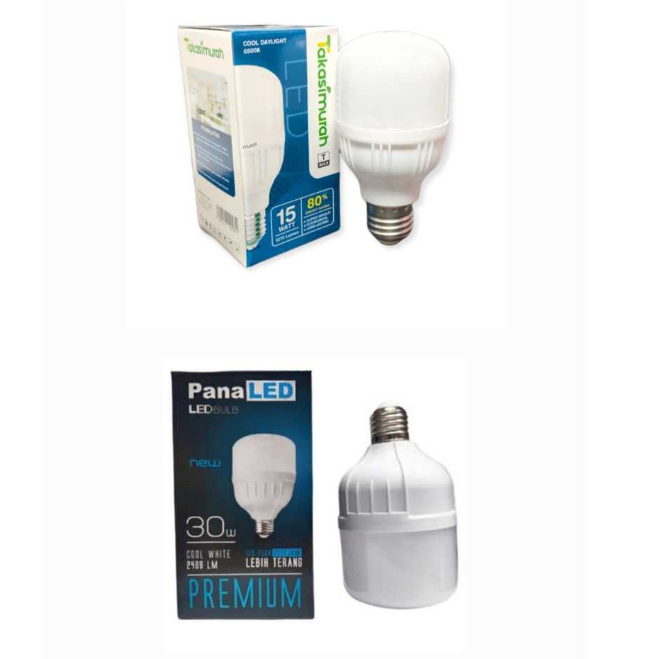 Jual Lampu Led Bohlam Panaled Takasimurah Premium Putih Terang Hemat Energi 5 10 15 20 30 40 ...