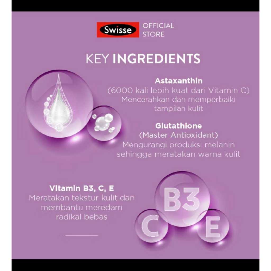 Jual Swisse Astaxanthin Glutathione Complex 30 Capsules - Multivitamin untuk Membantu ...