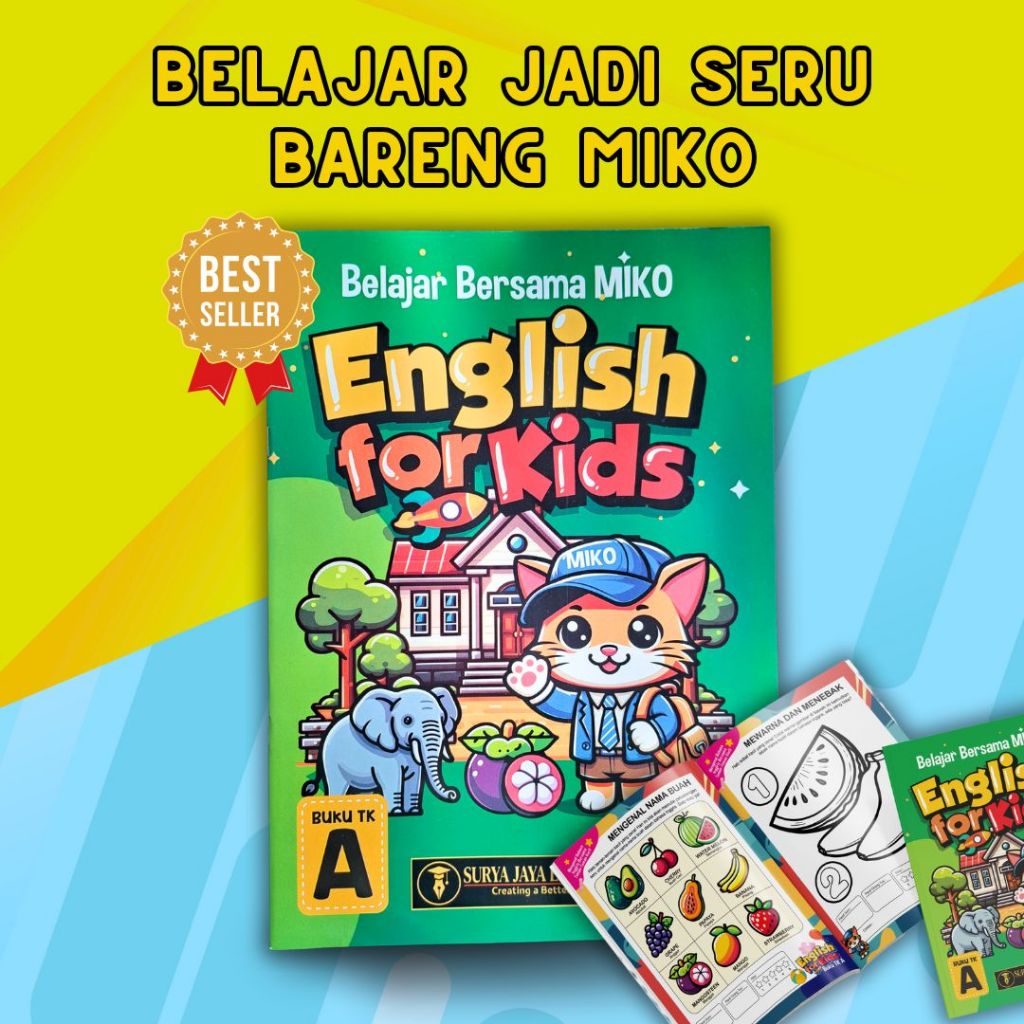 Jual Buku Belajar Bahasa Inggris Anak TK A - Buku Aktivitas ABC & Worksheet Interaktif | Surya ...