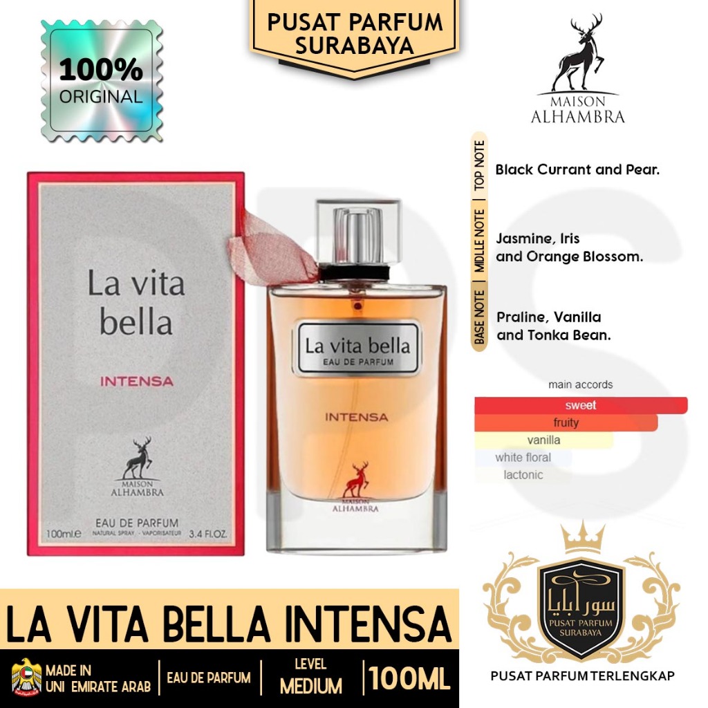 Jual La Vita Bella Intensa Maison Alhambra Premium Parfum Pria/Wanita ...