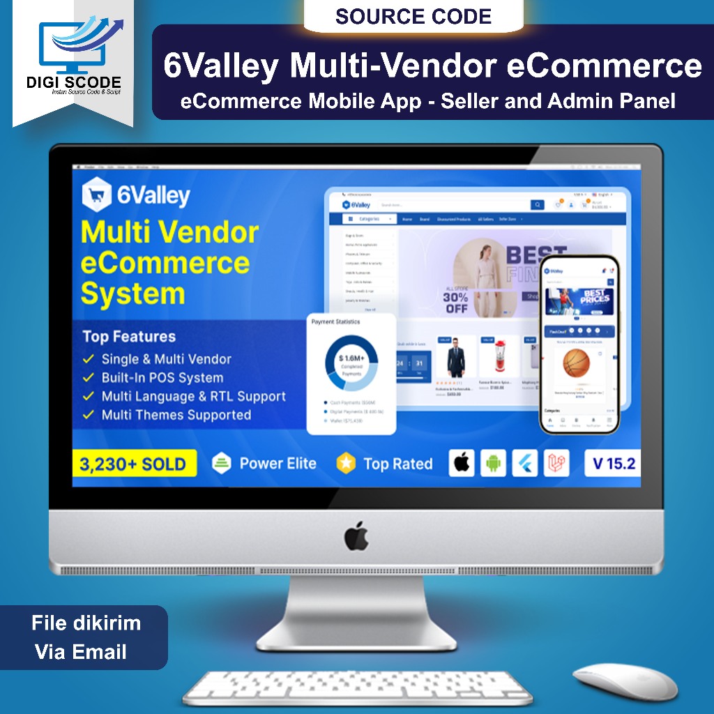 Jual 6Valley Multi-Vendor eCommerce CMS - Mobile App, Website, Seller and Admin Panel - SOURCE ...