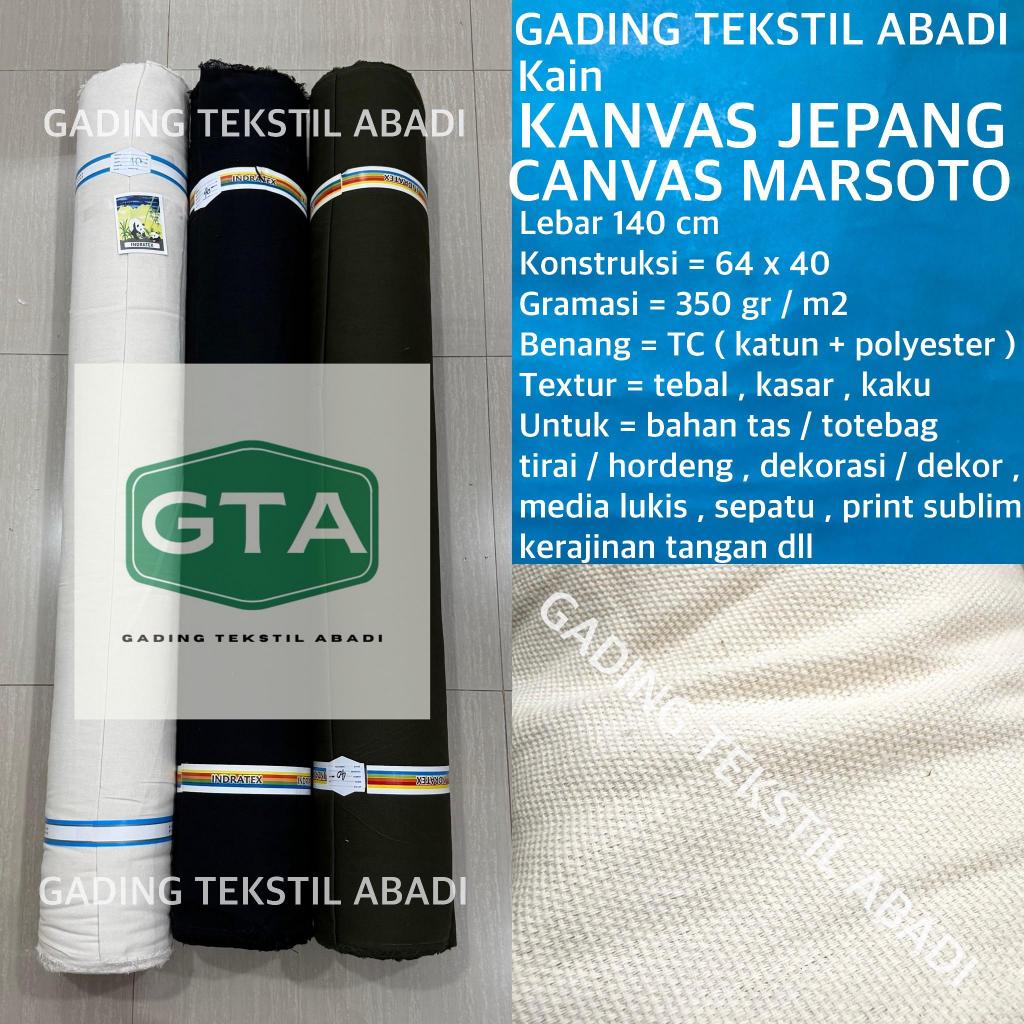 Jual ( per 1 roll ) kain KANVAS JEPANG CANVAS TEBAL MARSOTO lebar 140 ...