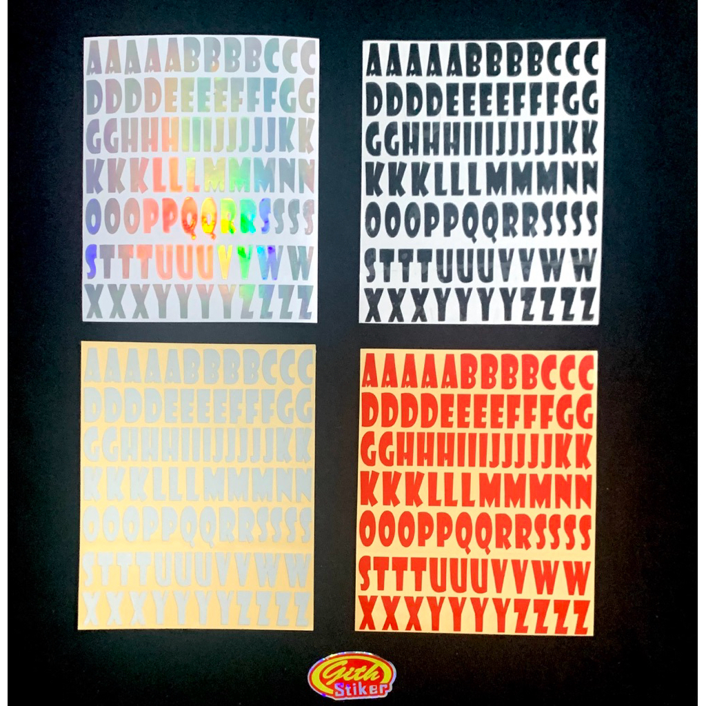Jual Sticker Abjad Stiker Huruf Keren Cutting | Shopee Indonesia