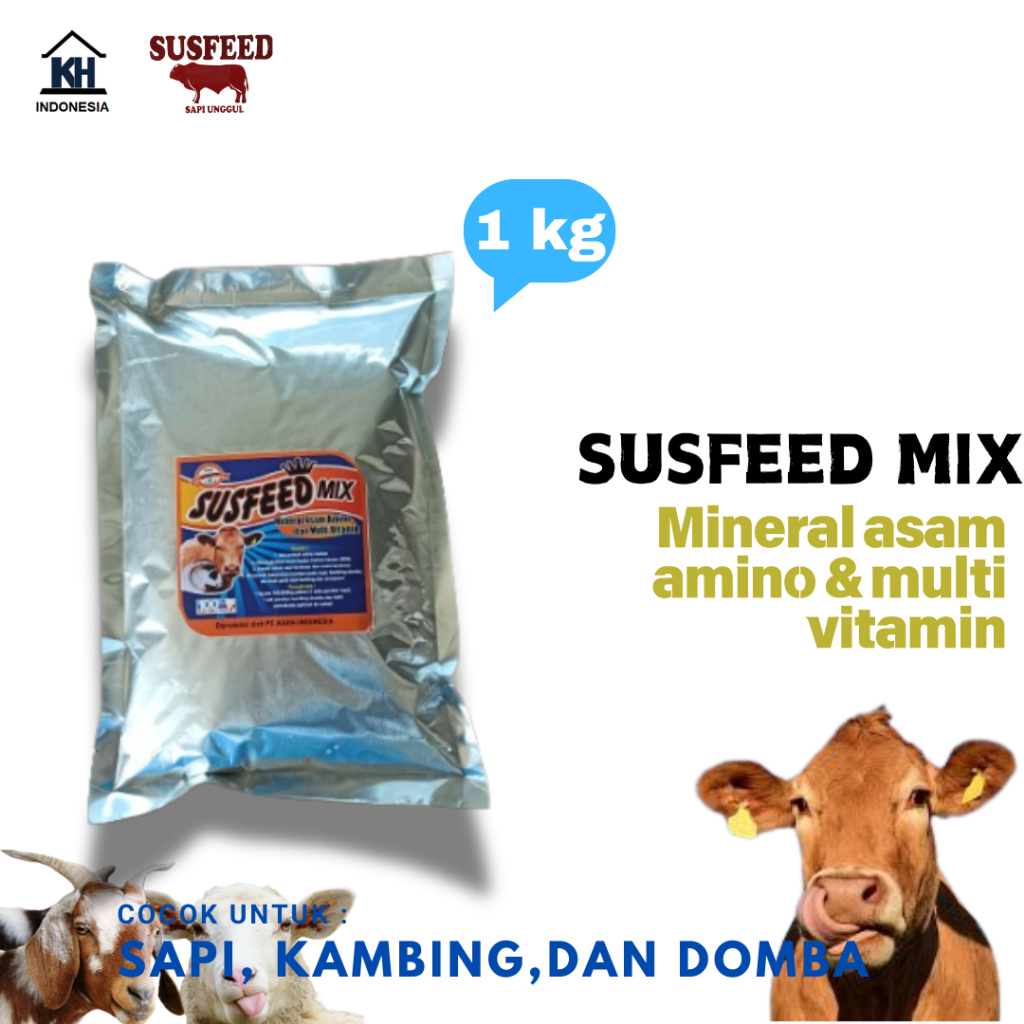 Jual 1 KG - SUSFEED MIX (PREMIX) - MENGANDUNG MULTIVITAMIN, MINERAL DAN ...