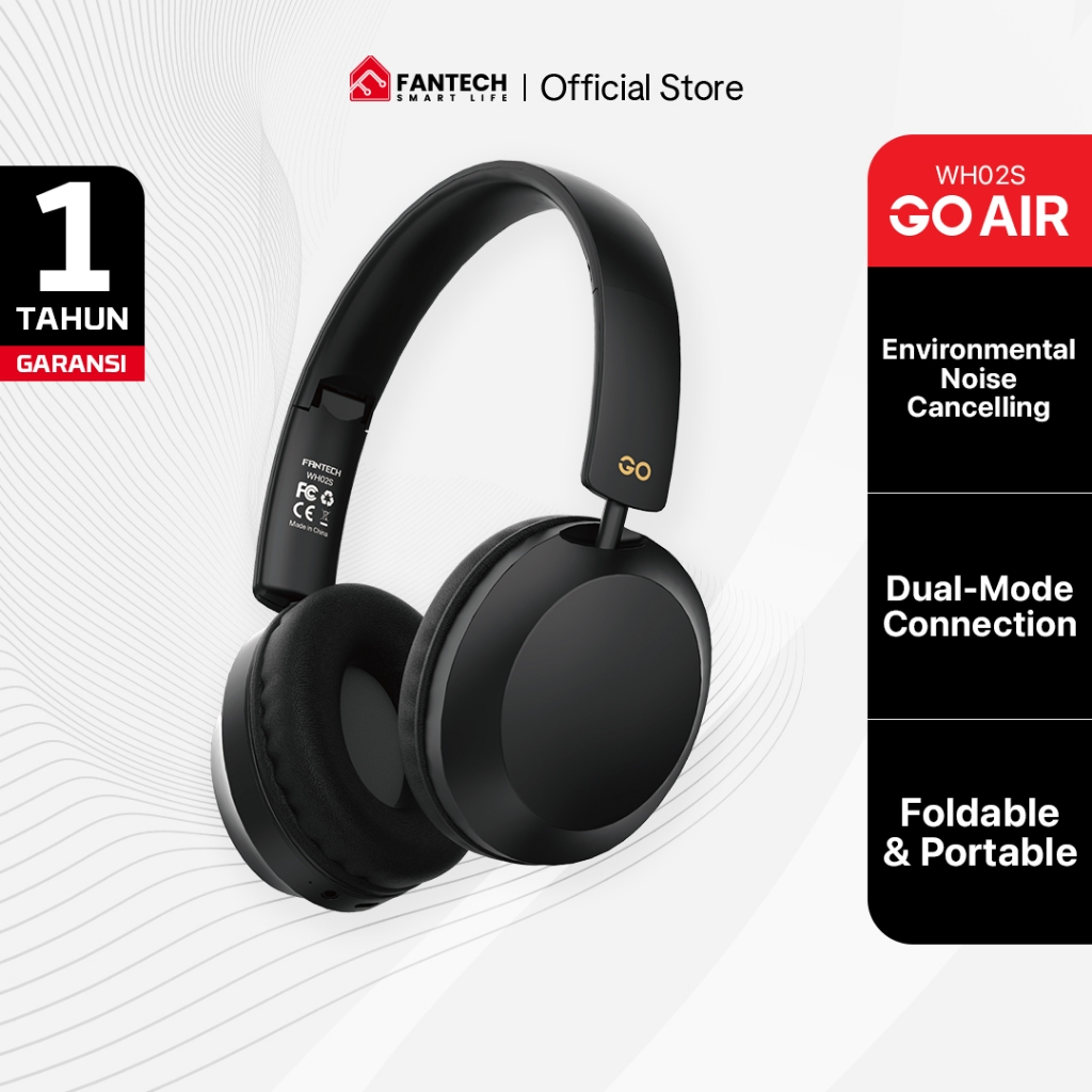 Jual Fantech GO AIR WH02 Headphone ENC Bluetooth Headset Wireless ...