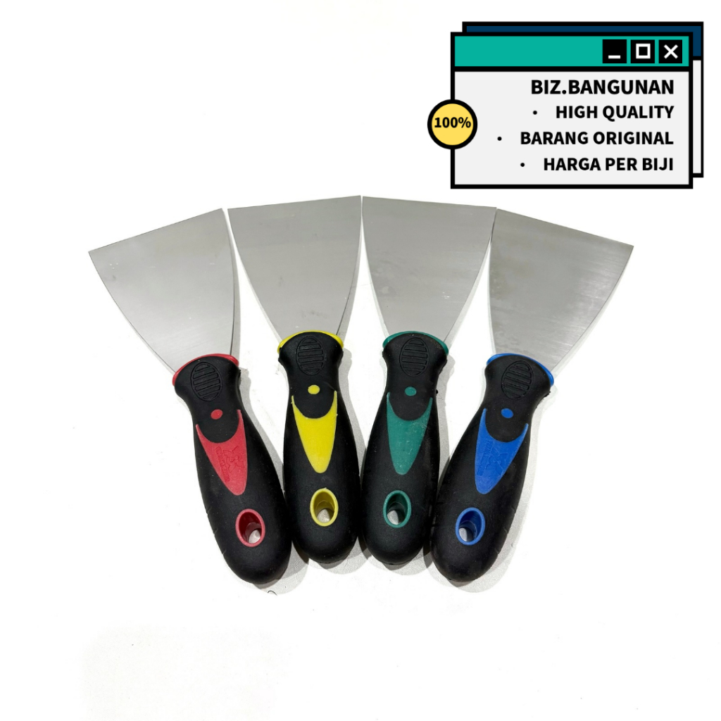 Jual KAPI GAGANG KARET 3 IN - PISAU DEMPUL KAPE SCRAPPER | Shopee Indonesia