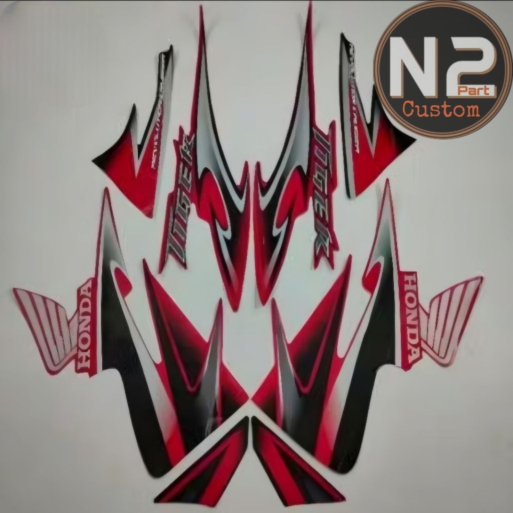 Jual Striping Honda Tiger 2013 2014 merah Stiker list body motor Tiger ...
