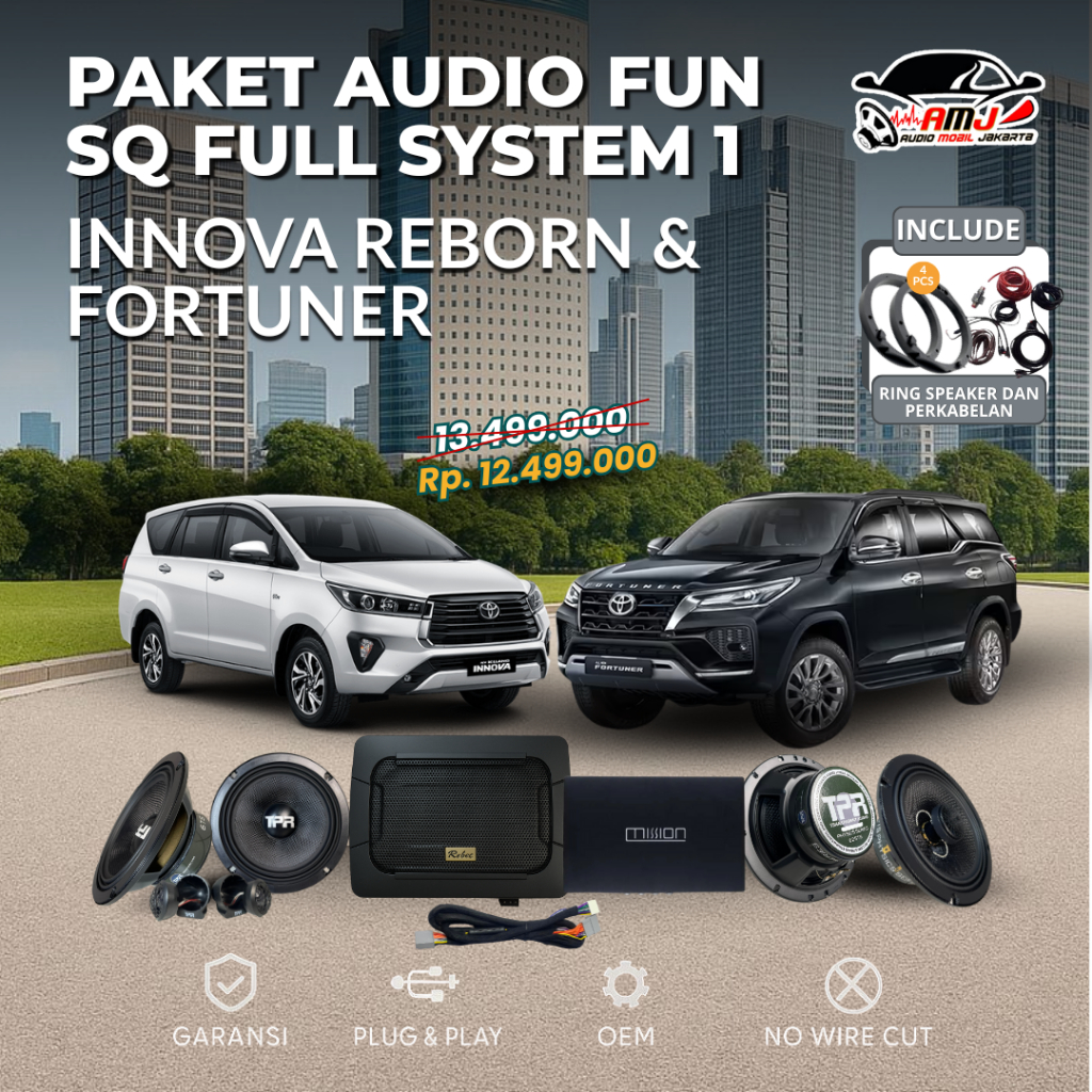 Jual PAKET FUN SQ FULL SYSTEM 1 SPECIAL INNOVA REBORN FORTUNER / PAKET ...