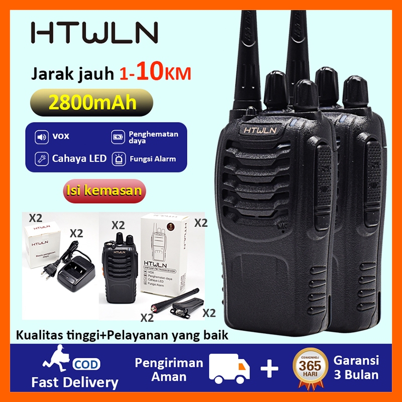 Jual HT WLN Walkie Talkie Jarak Jauh 8km(Max) 2800mAH HT UHF 2 Units Wlan Handy Talky Waterproof ...