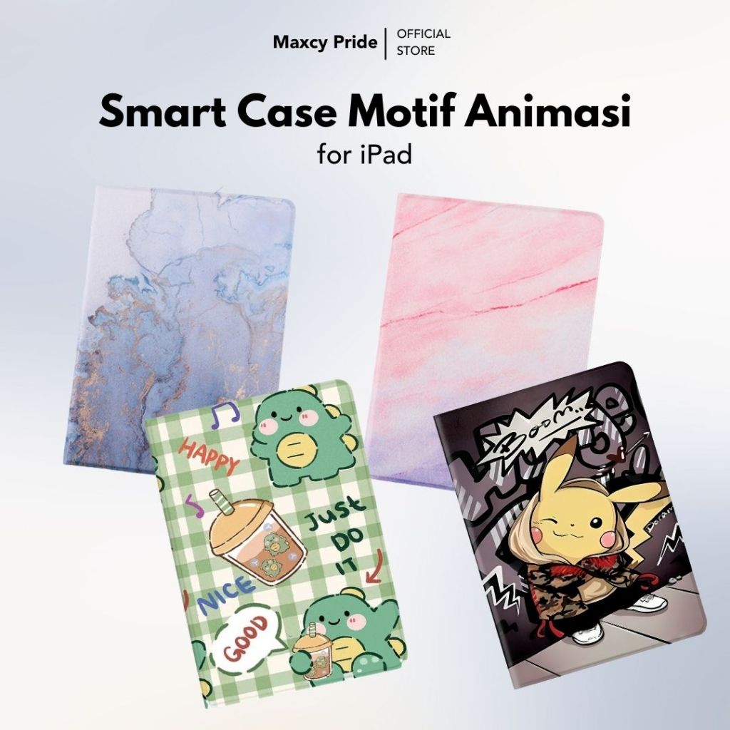 Jual Casing Ipad Smart Case Sillicone Pen Slot Motif Animasi Lucu For ...