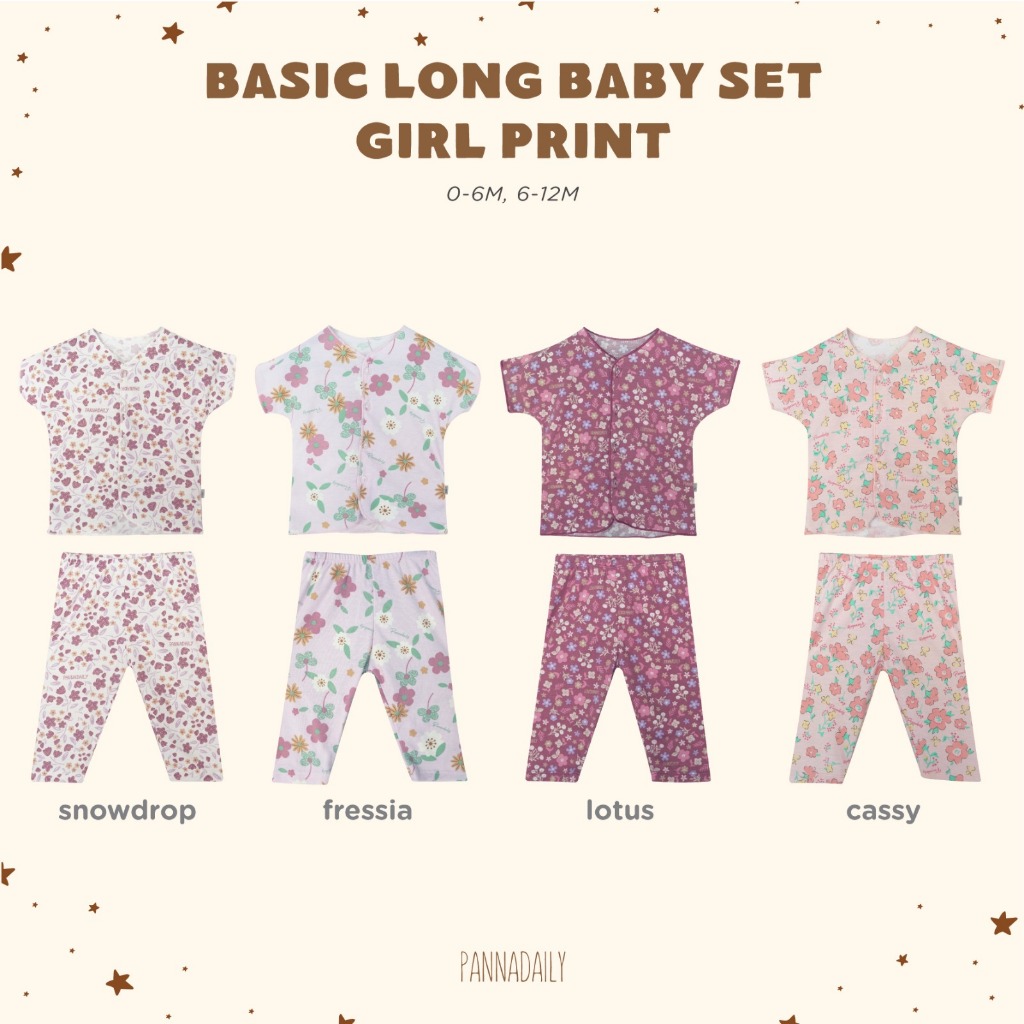 Jual BOHOPANNA - BASIC LONG SET BABY GIRL PRINT - Setelan Baju Bayi ...