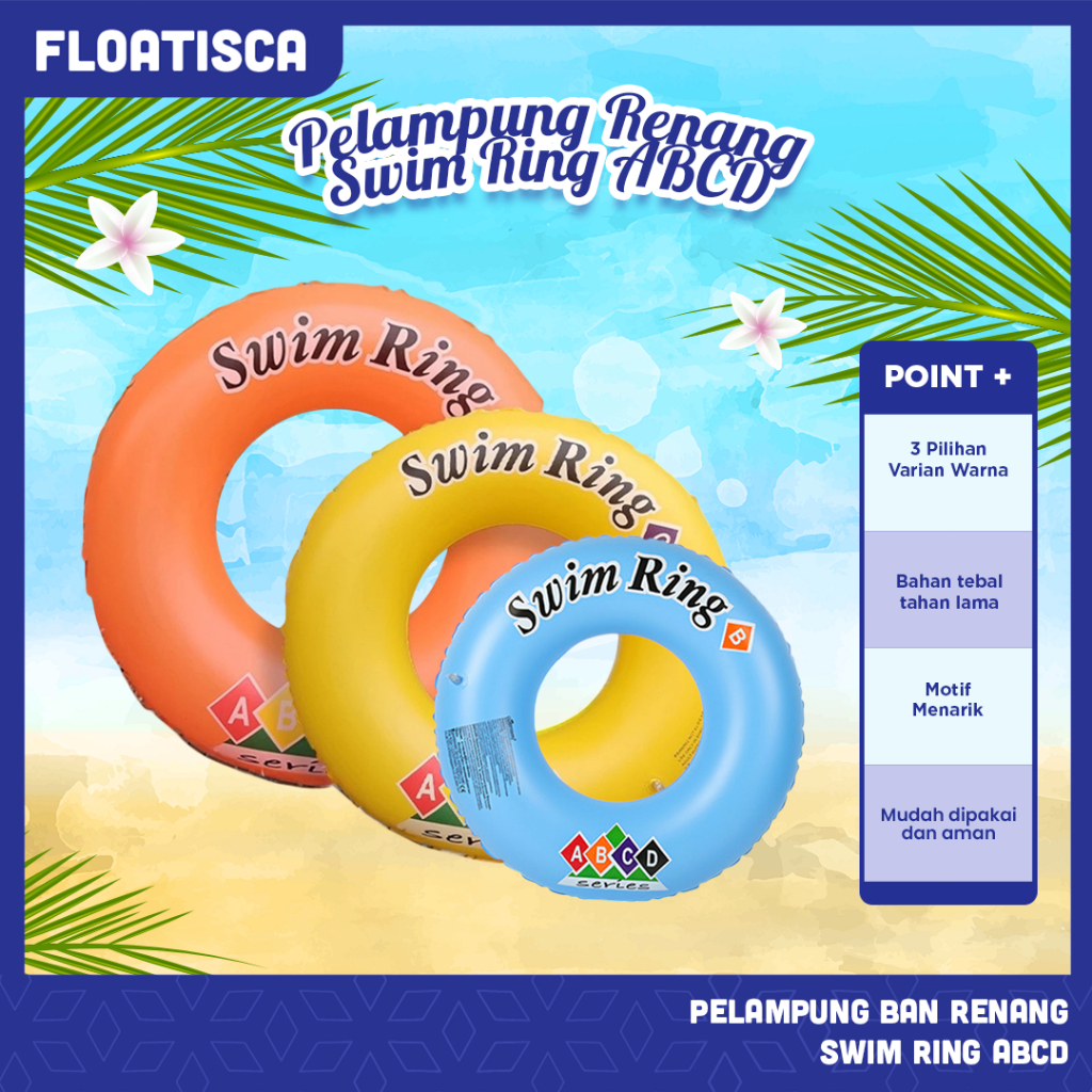 Jual Floatisca Pelampung Ban Renang Bulat Anak Motif Huruf ABCD Ban ...