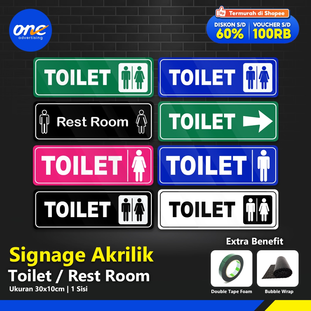 Jual Akrilik Toilet Signage Akrilik Toilet Rambu Rambu Akrilik Pajangan ...