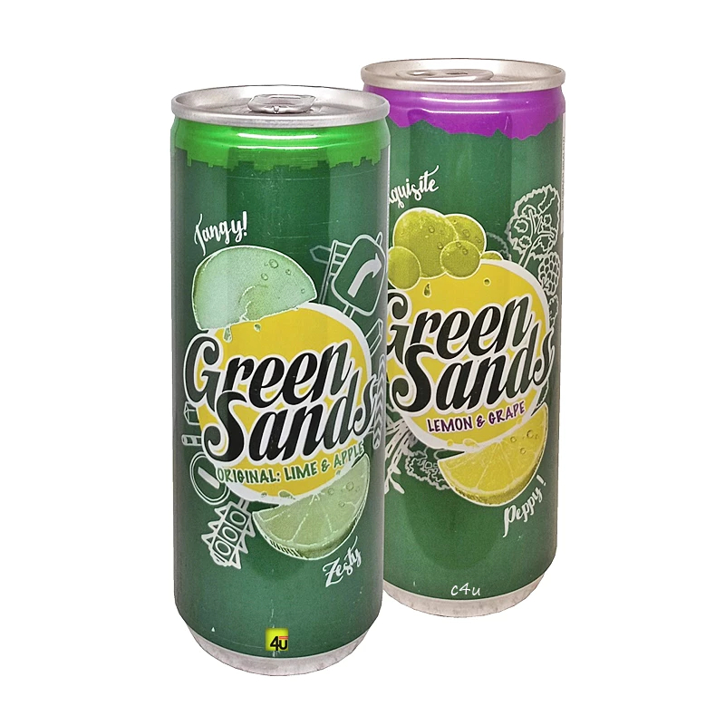 Jual Green Sands Minuman Kaleng Soda Rasa Original: Lime-Apple dan ...