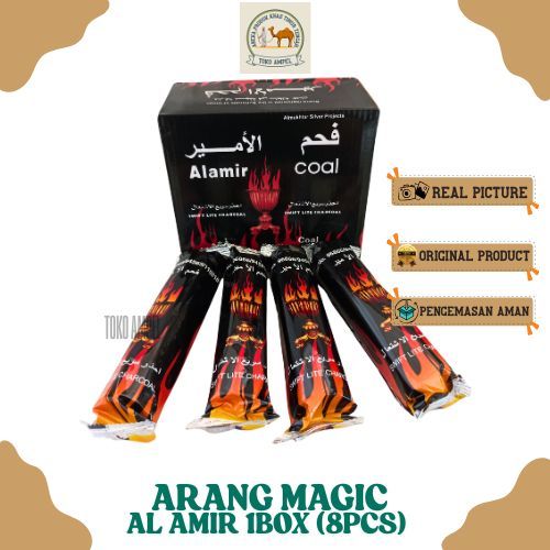 Jual ARANG MAGIC AL AMIR 1 BOX (8pcs) Kualitas Premium Briket Batok ...