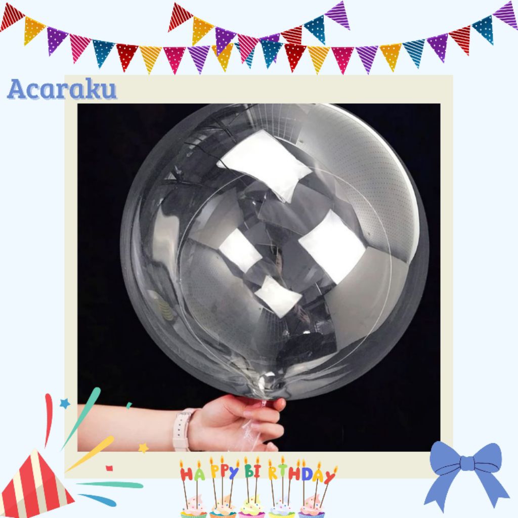 Jual Balon Transparan PVC Balon Bening//Satuan | Shopee Indonesia