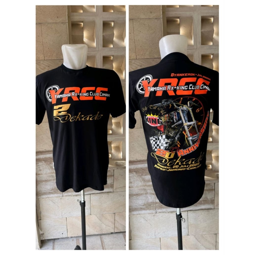 Jual kaos anniversary yrcc 2 dekade terbaru cianjur hitam/putih free ...