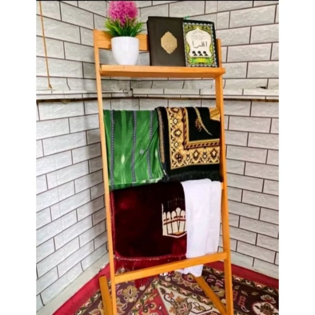 Jual Rak Sajadah & Mukena Kayu Mahoni Minimalis Tinggi 120cm – Rak ...