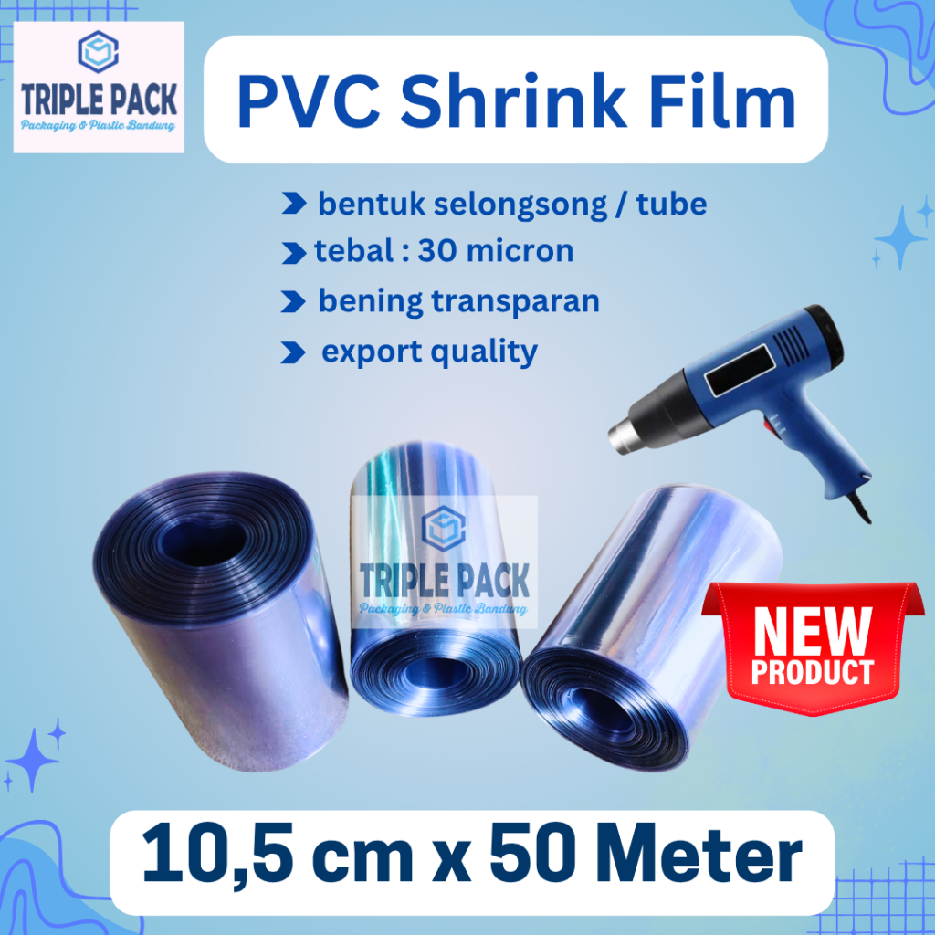Jual Plastik Segel / PVC Shrink Film Roll 10,5 cm x 50 Meter Segel ...