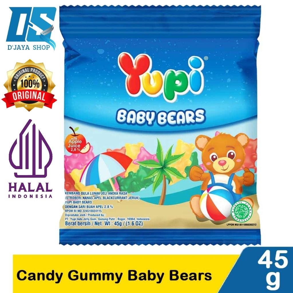 Jual Yupi Candy Gummy Baby Bears/Permen Jelly 45g | Shopee Indonesia