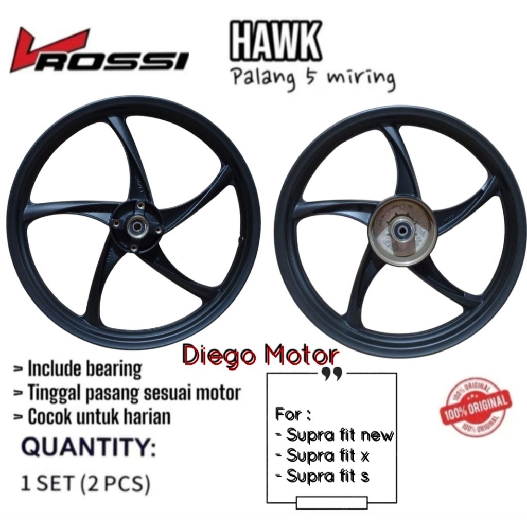 Jual Velg Supra Fit New - Supra Fit x, Supra fit s - Revo Lancip Lama/velg racing vrossi supra ...