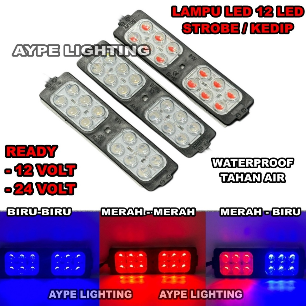 Jual Lampu Led Plasma 12 Led Mata Flash Kedip Lampu Kolong 12 Volt / 24 Volt Motor Truck Kedap ...