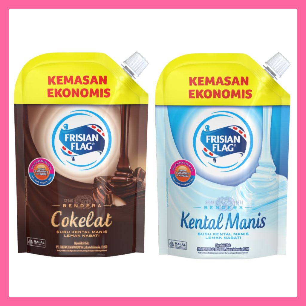 Jual susu bendera kental manis frisian flag putih vanila cokelat 535g ...