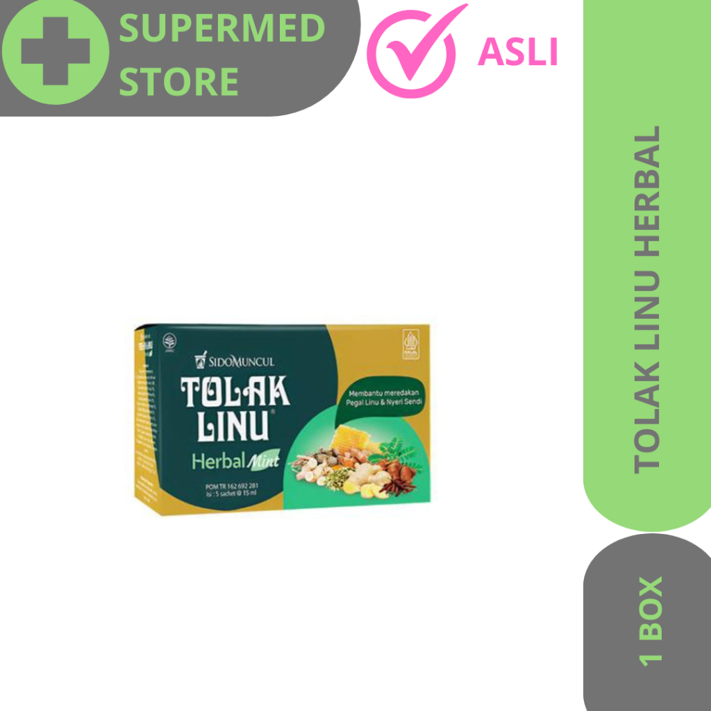 Jual Tolak Linu Herbal Box Isi 5 Sachet / Membantu Meredakan Pegal Linu ...