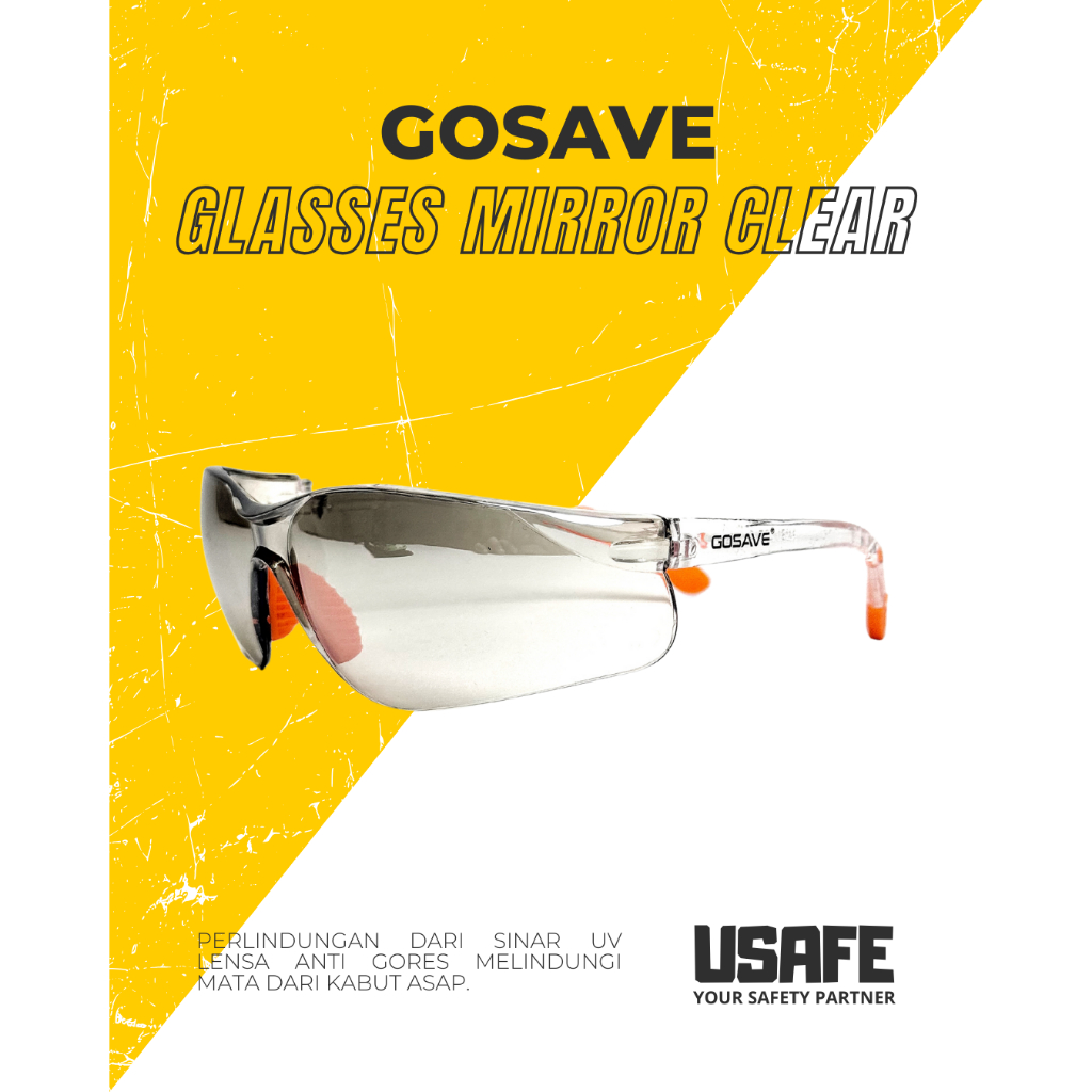 Jual Kacamata Safety Mirror Clear GOSAVE | Shopee Indonesia