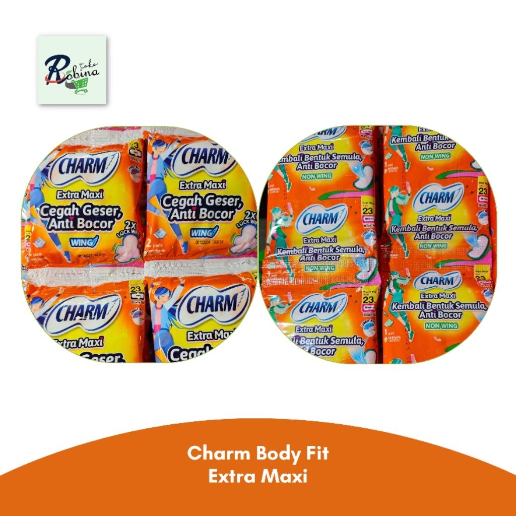 Jual Charm Body Fit Pembalut Extra Maxi Wing 5 pcs | Shopee Indonesia