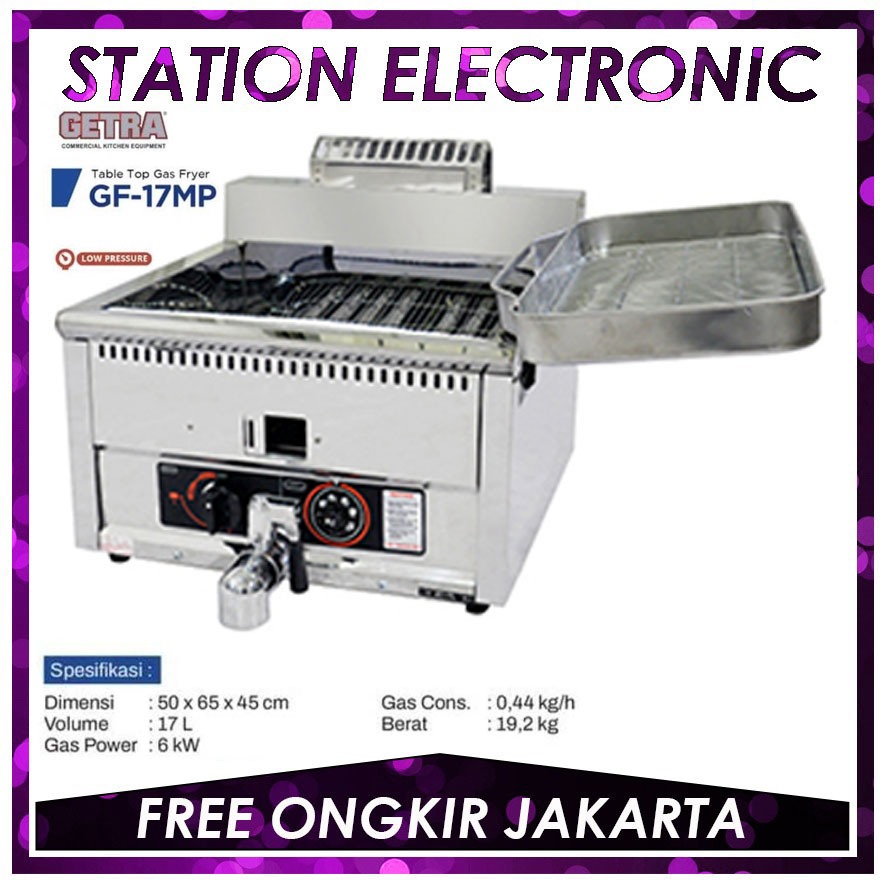 Jual GETRA GF-17MP GAS DEEP FRYER KAPASITAS 17 LITER / PENGGORENGAN ...