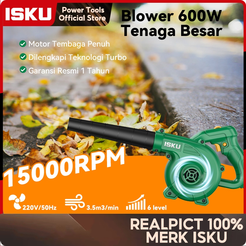 Jual ISKU Hand Blower Angin 450W/600W Kencang Listrik Blower Portable ...