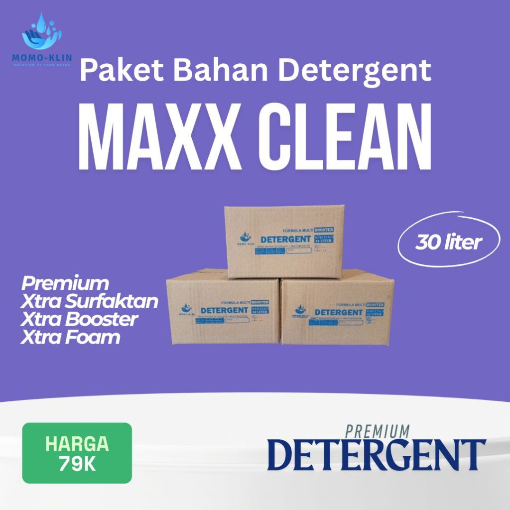 Jual Maxx Clean Extra Paket Bahan Sabun Detergent Premium plus booster ...