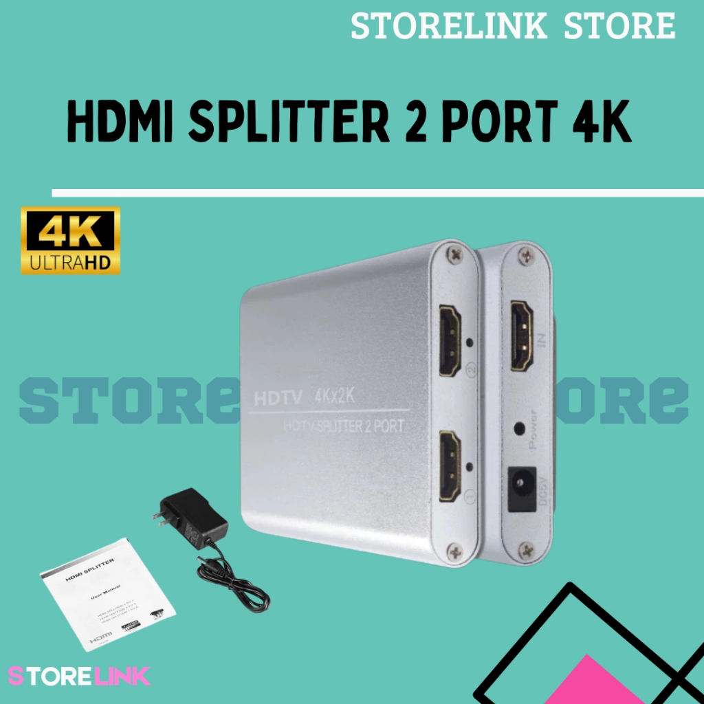 Jual HDMI SPLITTER 2 PORT 4K HIGH QUALITY, HDMI Splitter (1 in 2 Out ...