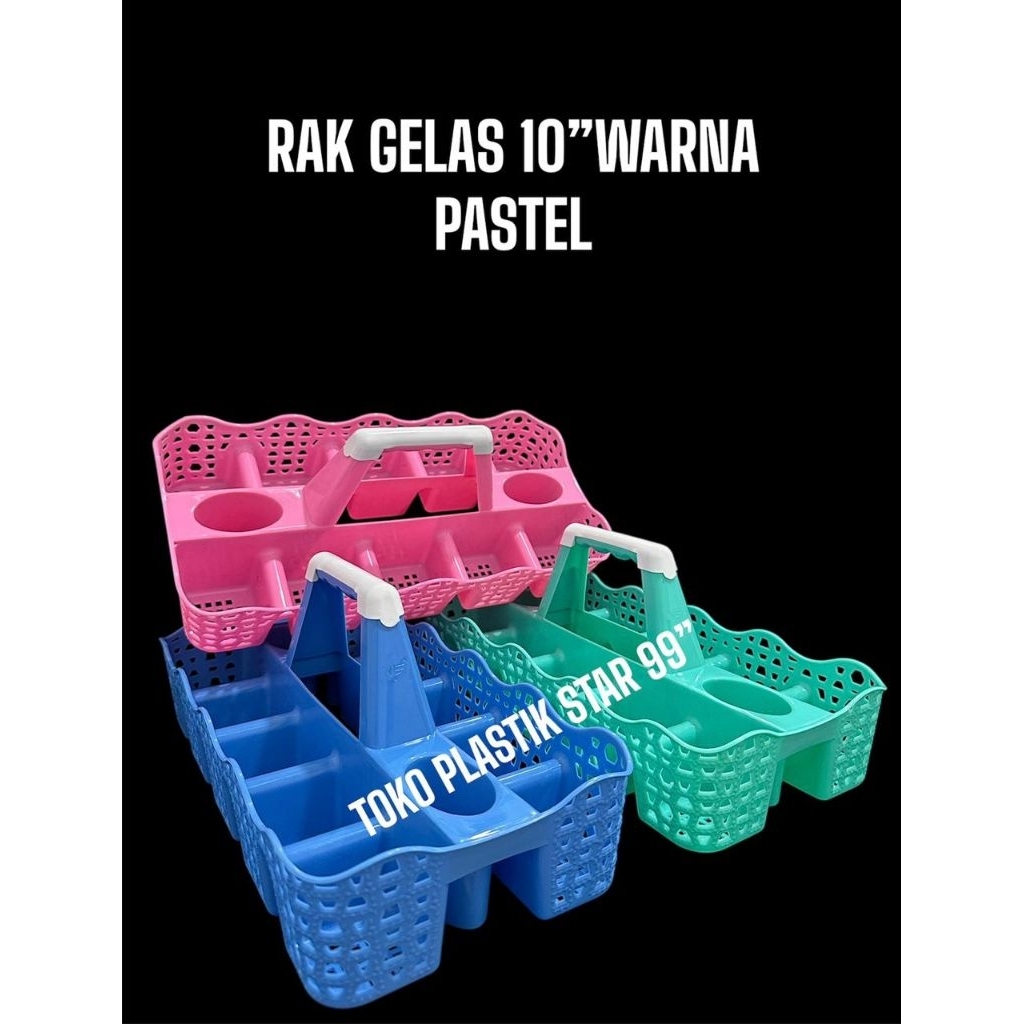 Jual RAK GELAS ISI 10 WARNA PLASTIK | Shopee Indonesia