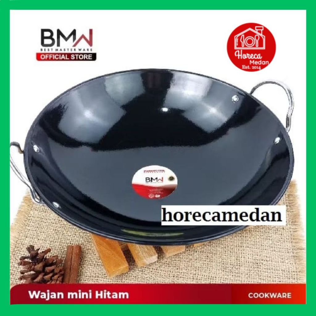 Jual Wajan Hitam Kecil / Kuali Penggorengan Wajan Enamel 20cm 23cm 25cm ...